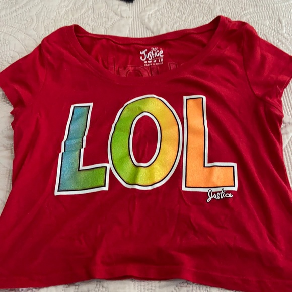 Justice | Shirts & Tops | Justice Lol Crop Top | Poshmark